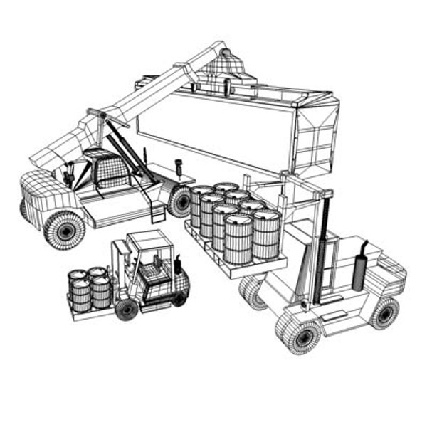 forklift stacker 3d model