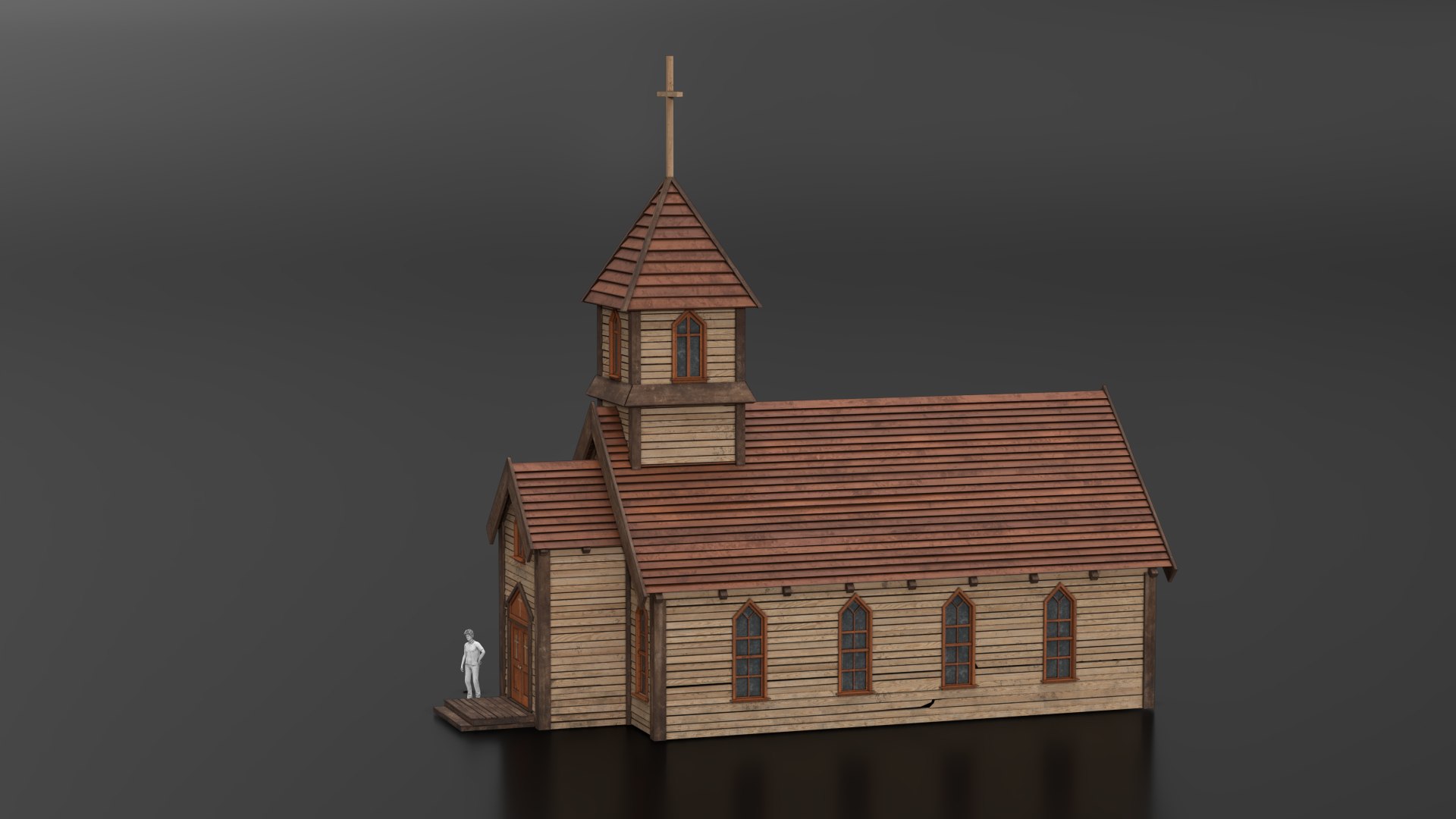 3D West Wild Church 01 - TurboSquid 2153453