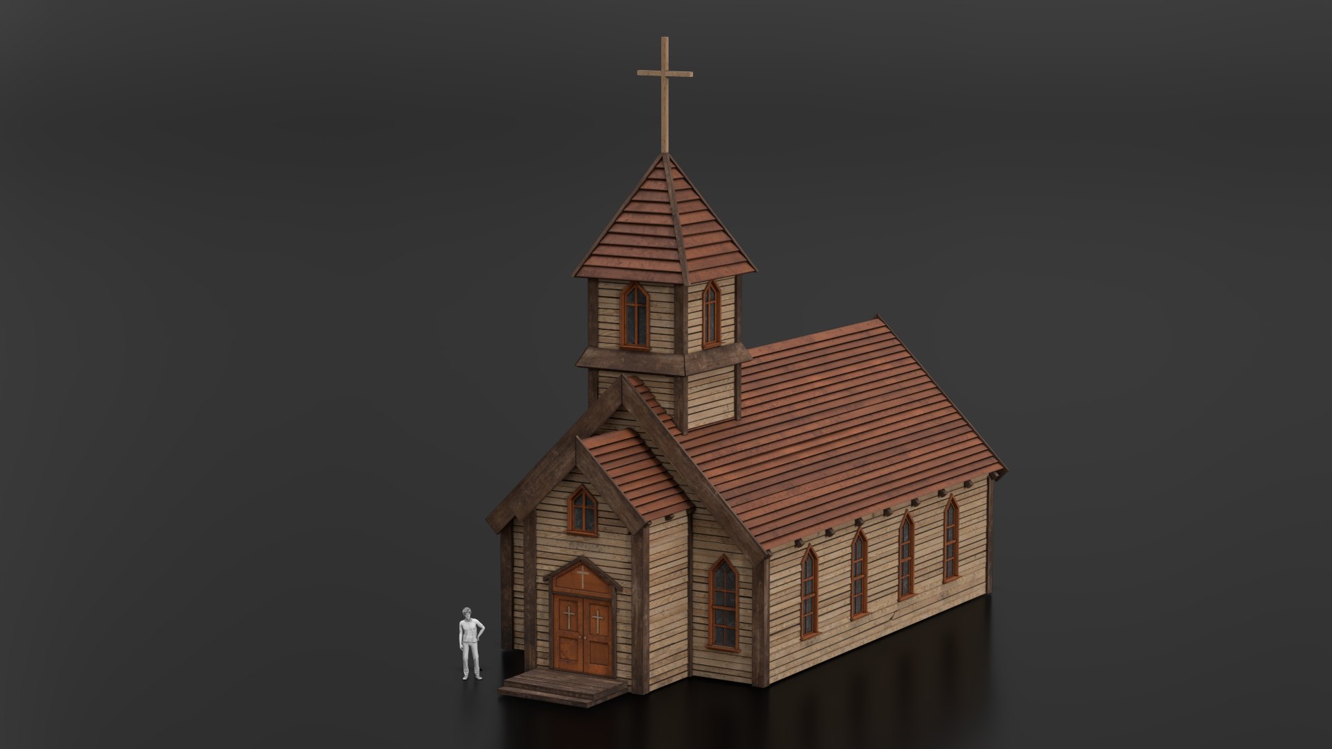 3D West Wild Church 01 - TurboSquid 2153453
