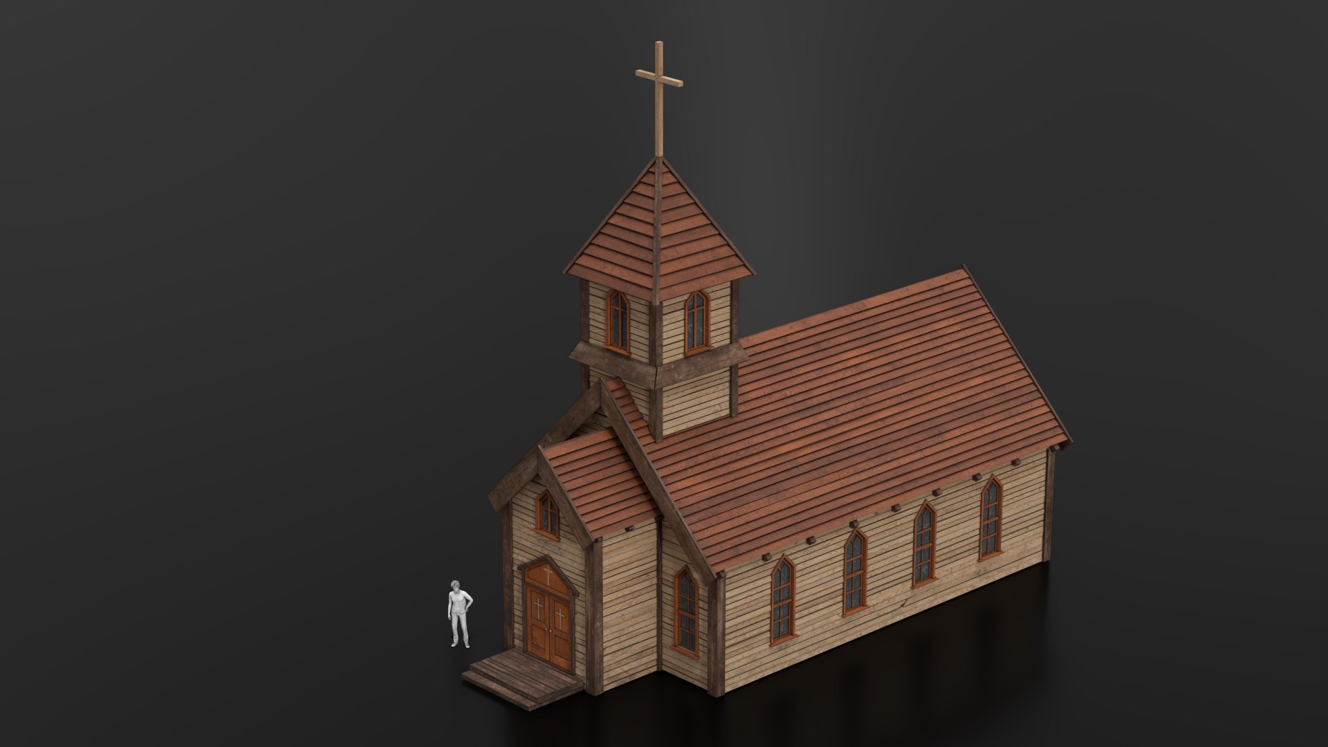 3D West Wild Church 01 - TurboSquid 2153453