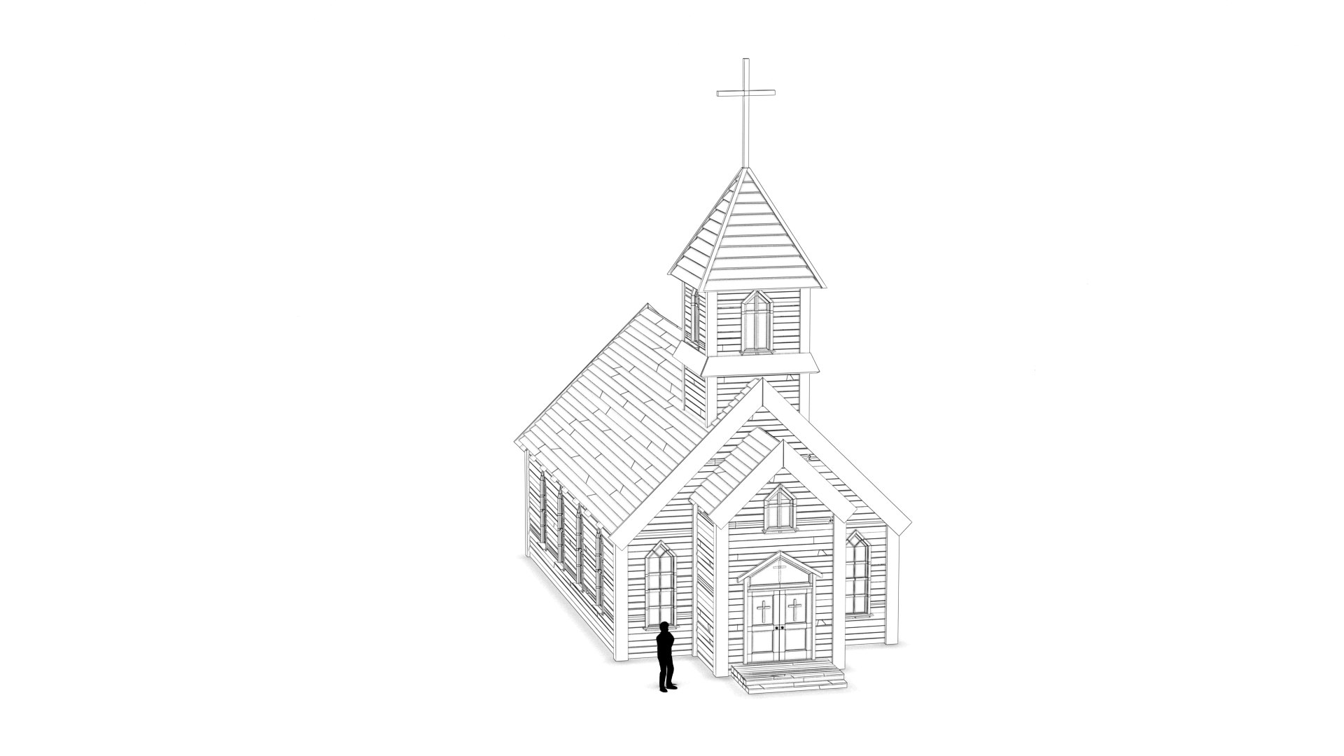 3D West Wild Church 01 - TurboSquid 2153453