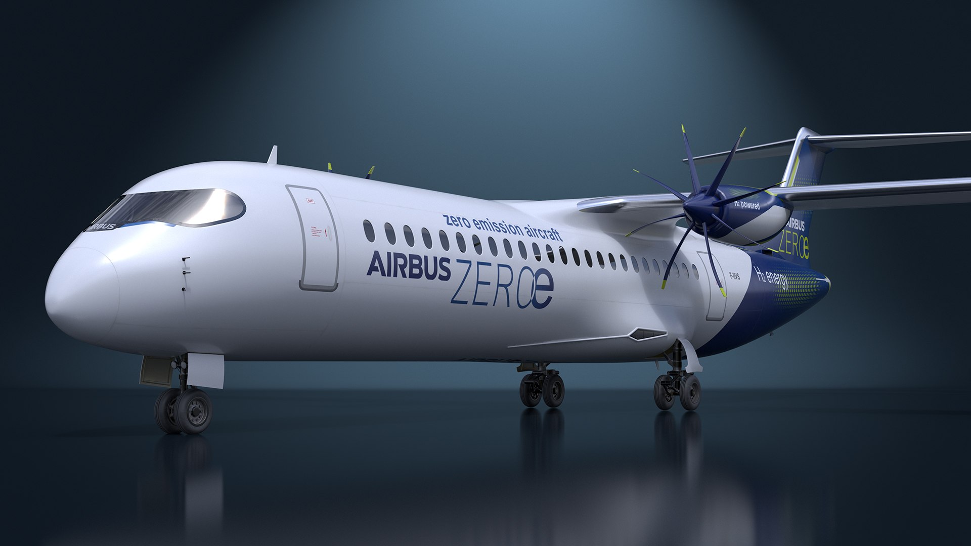 Airbus ZEROe Turboprop Rigged For Cinema 4D 3D Model - TurboSquid 2300642