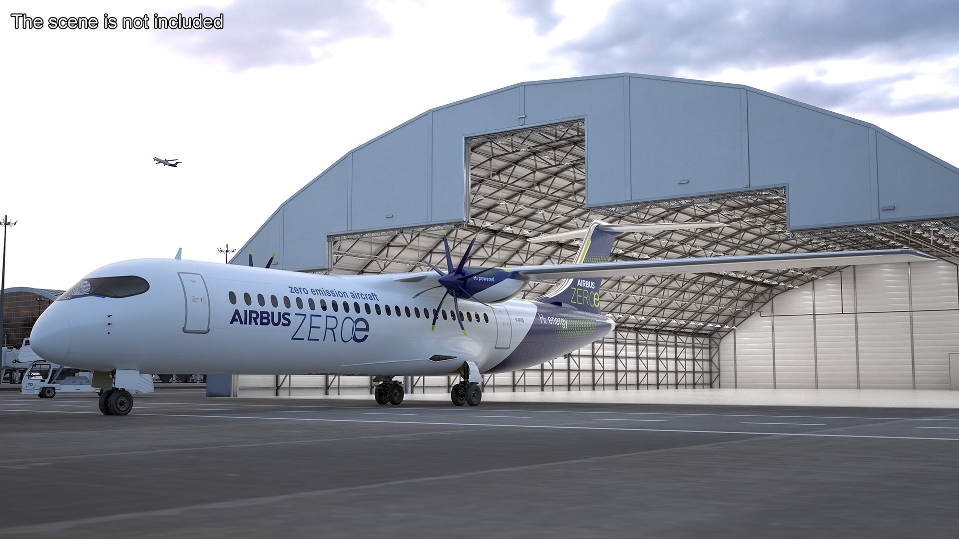 Airbus ZEROe Turboprop Rigged For Cinema 4D 3D Model - TurboSquid 2300642