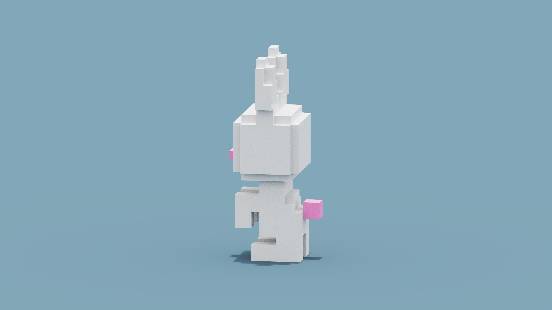 Voxel Rabbit 3D Model - TurboSquid 1910255