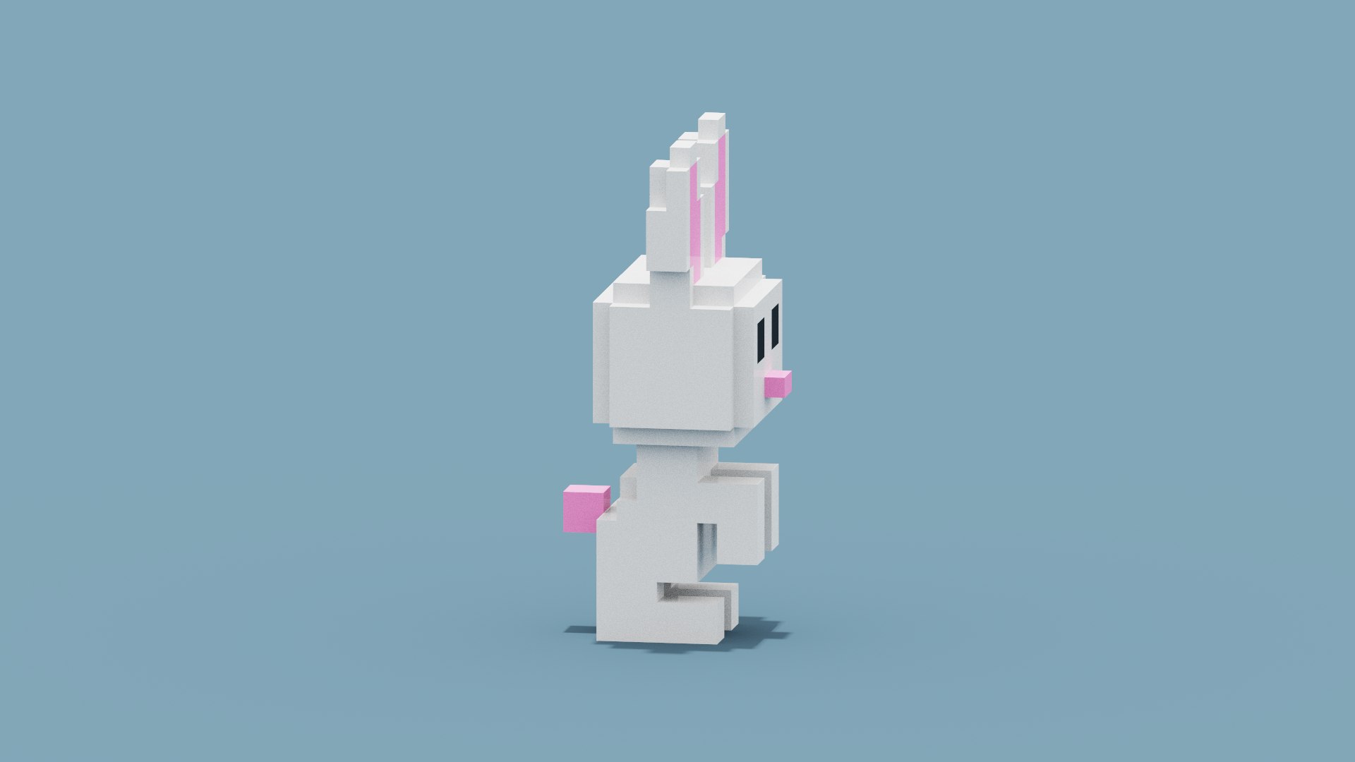 Voxel Rabbit 3D Model - TurboSquid 1910255
