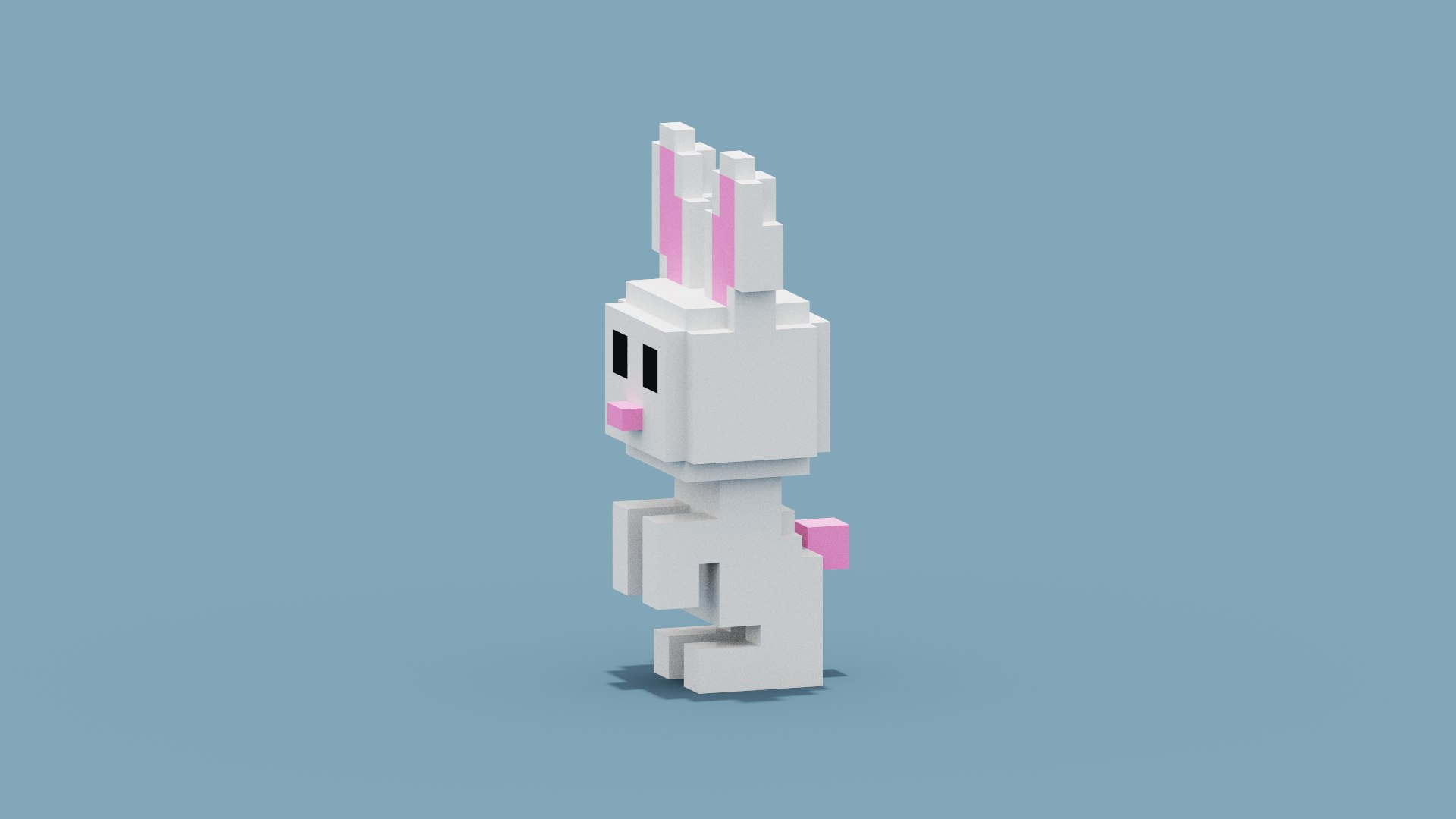 Voxel Rabbit 3D Model - TurboSquid 1910255
