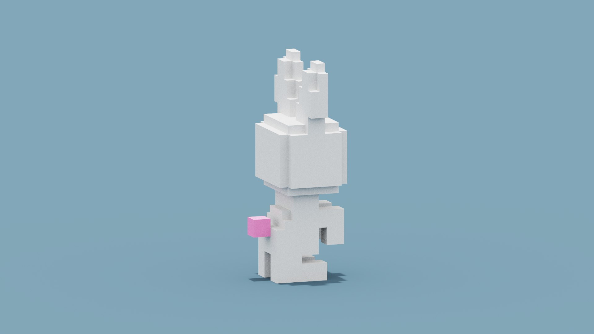 Voxel Rabbit 3D Model - TurboSquid 1910255