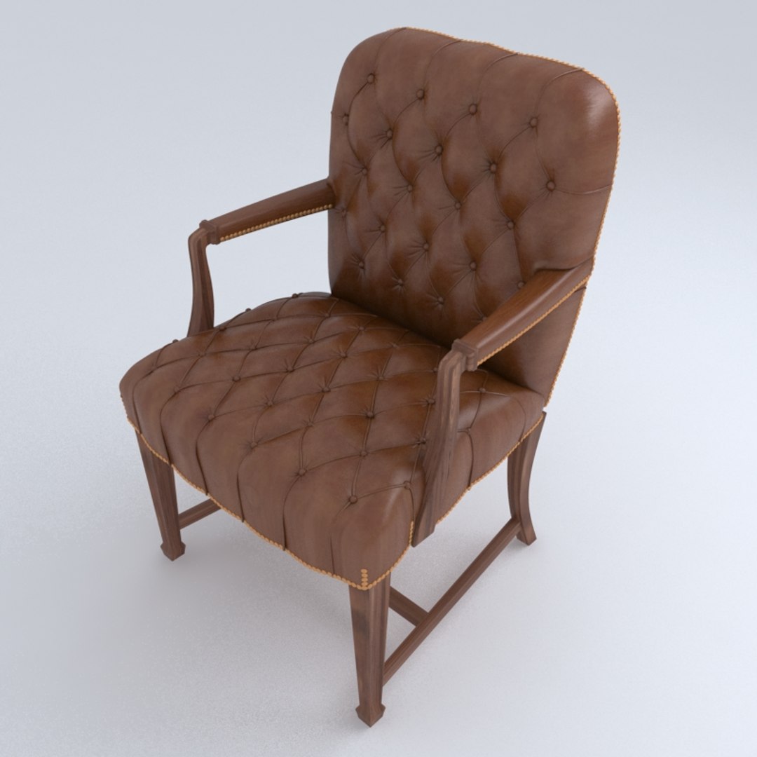 Georgetown Tufted Chair Model - TurboSquid 1230490