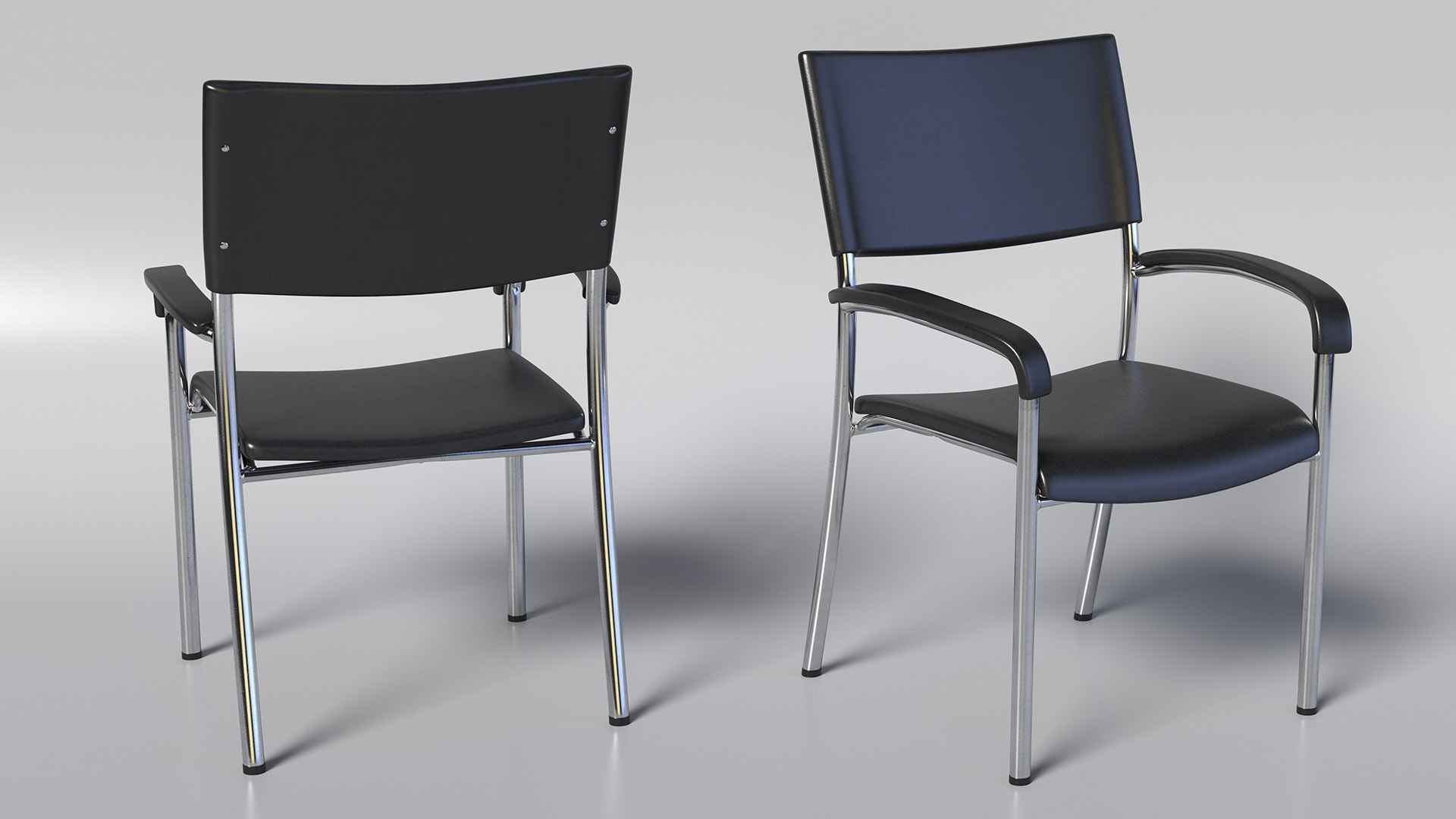 Office Steel Chair 3D Model - TurboSquid 2145967
