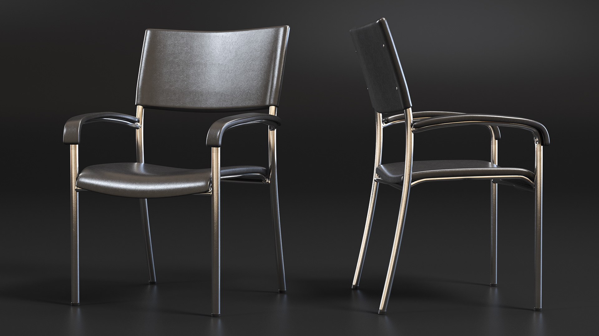 Office Steel Chair 3D Model - TurboSquid 2145967