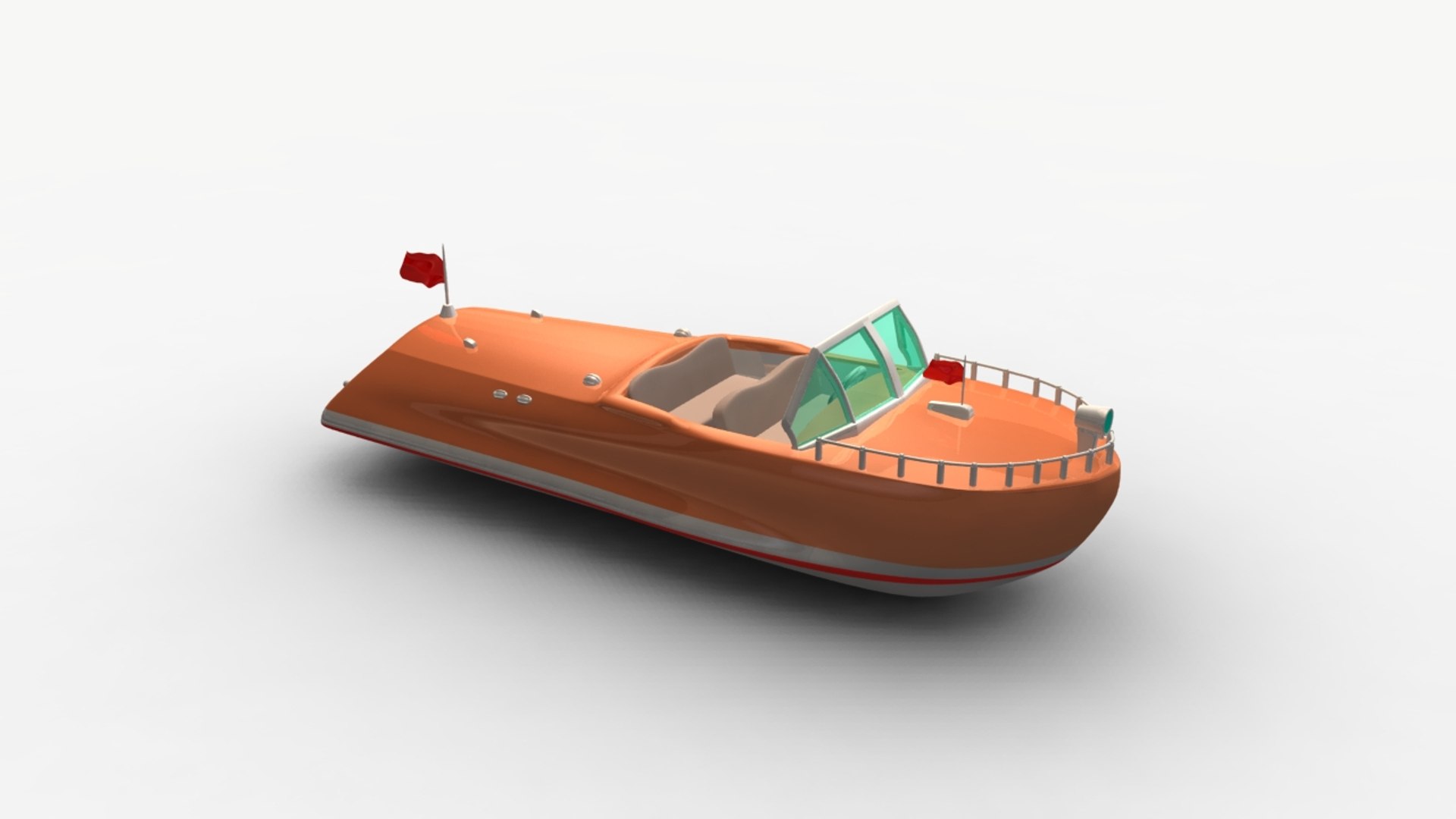 Cartoon Speedboat 3d Ma