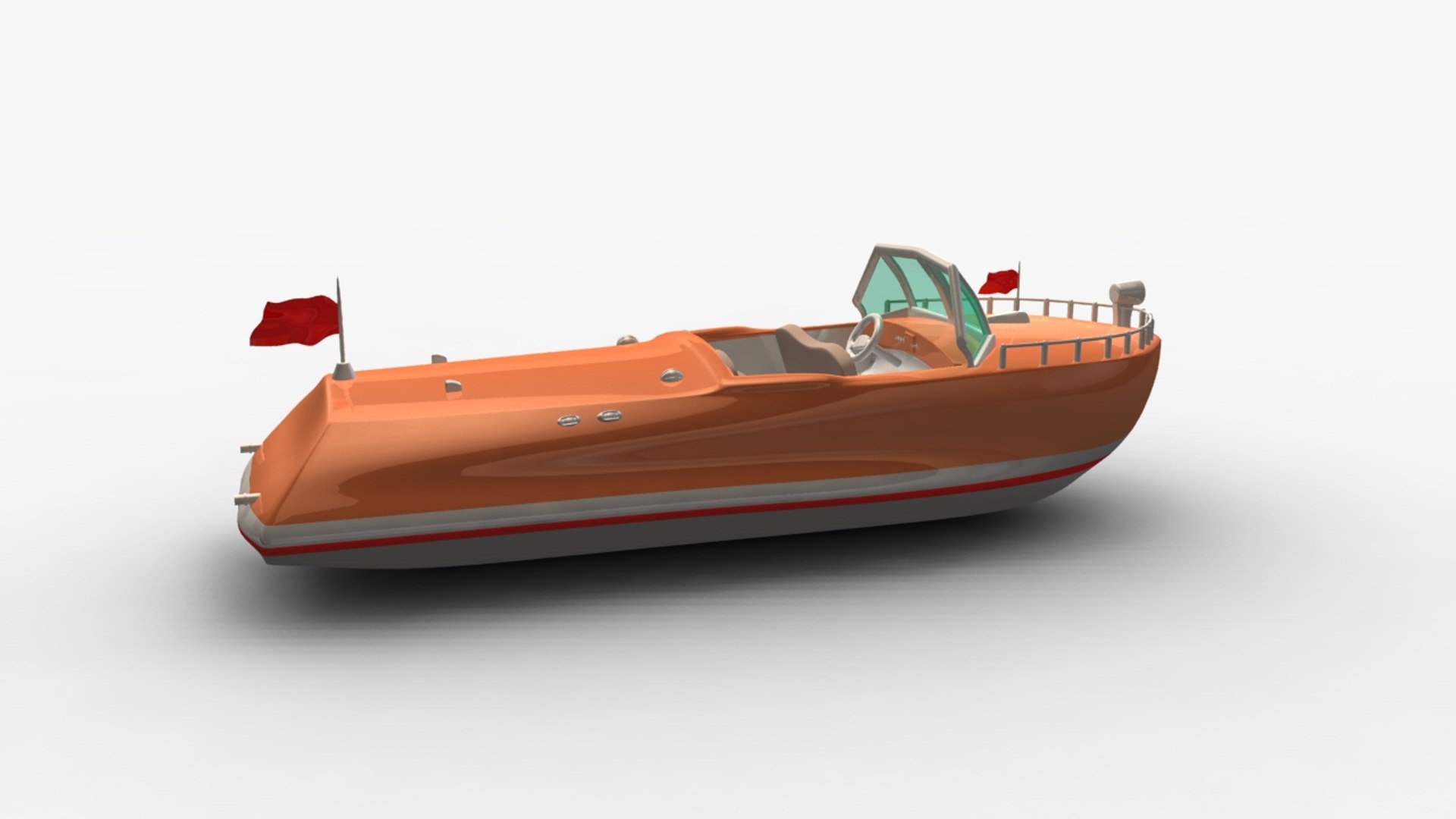 Cartoon Speedboat 3d Ma