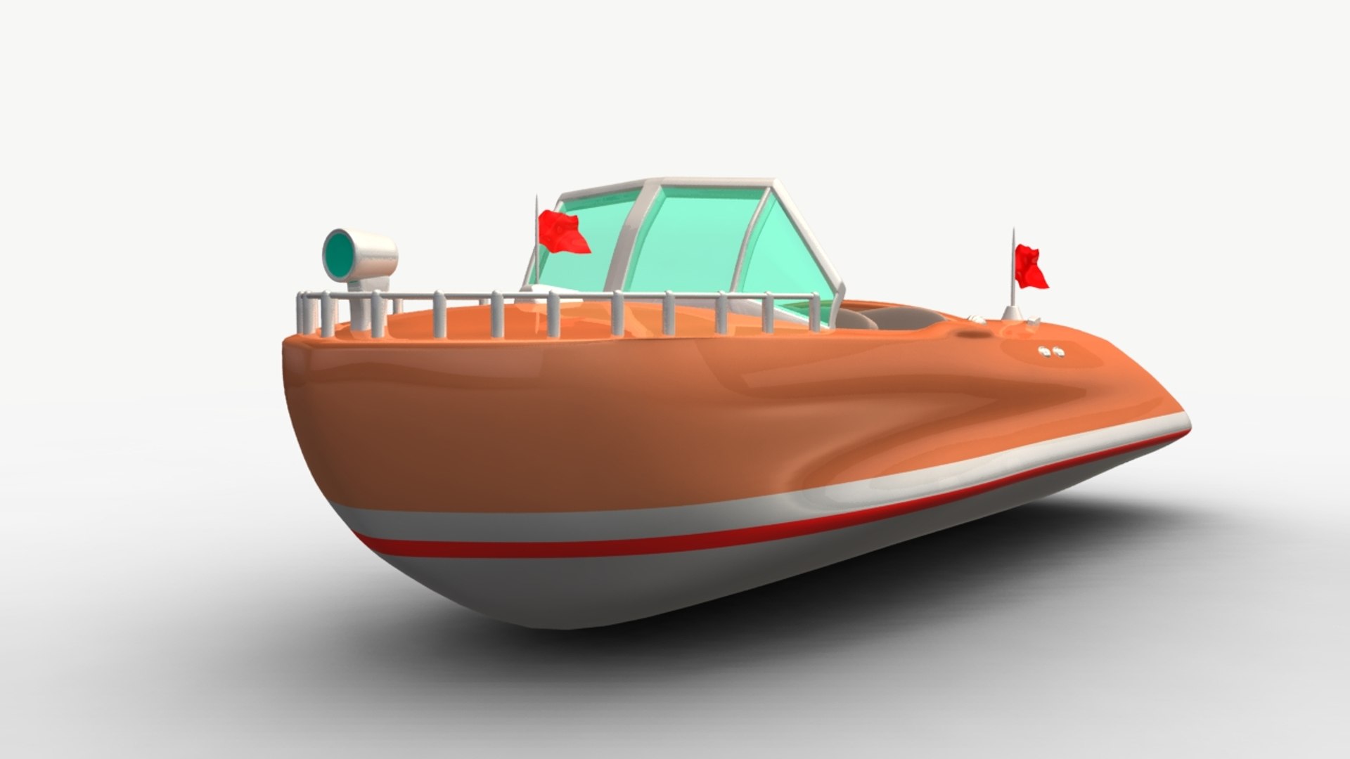 Cartoon Speedboat 3d Ma
