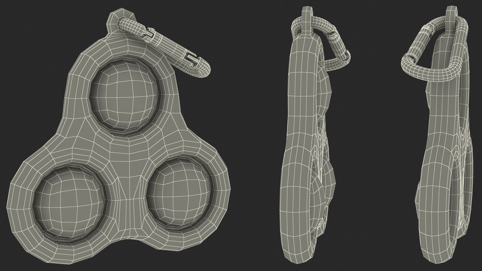 Handheld Simple Dimple Toy With Key Clip 3D Model - TurboSquid 1786458