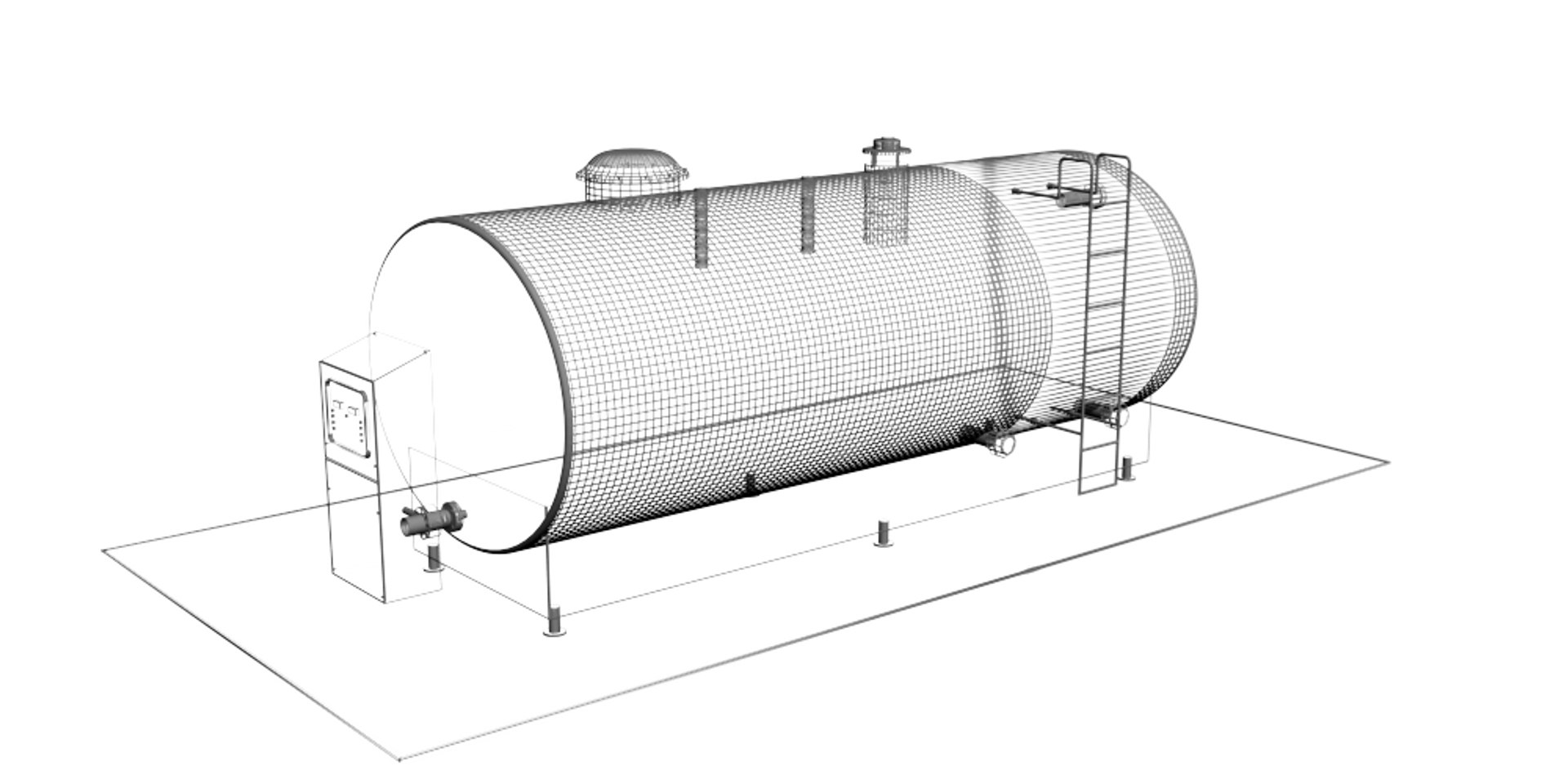 Bulk Fuel Tank 3D Model - TurboSquid 1275268