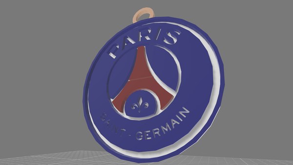 modelo 3d Logo del Paris Saint Germain Keychan imprimible y ...