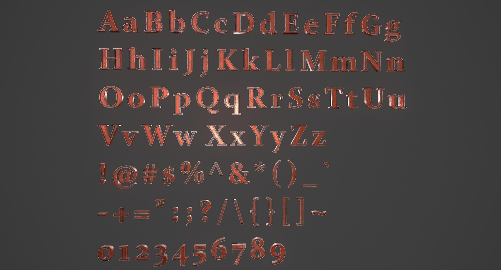 3D english letters - TurboSquid 1501713