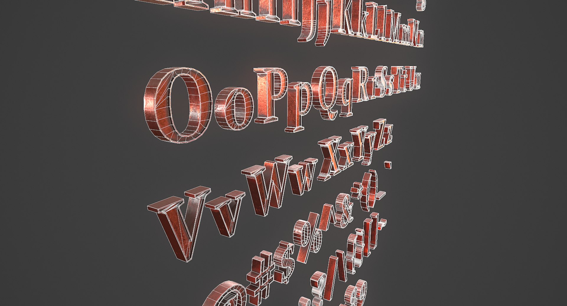 3D english letters - TurboSquid 1501713