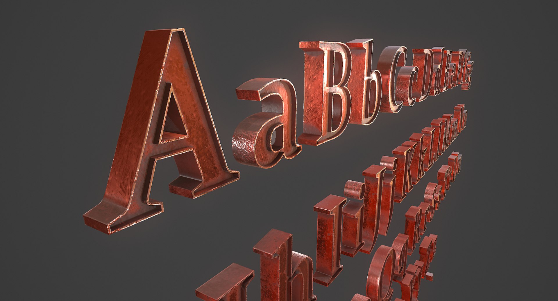 3D english letters - TurboSquid 1501713