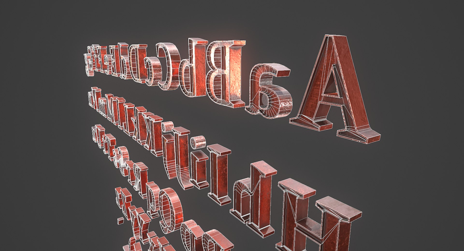 3D english letters - TurboSquid 1501713