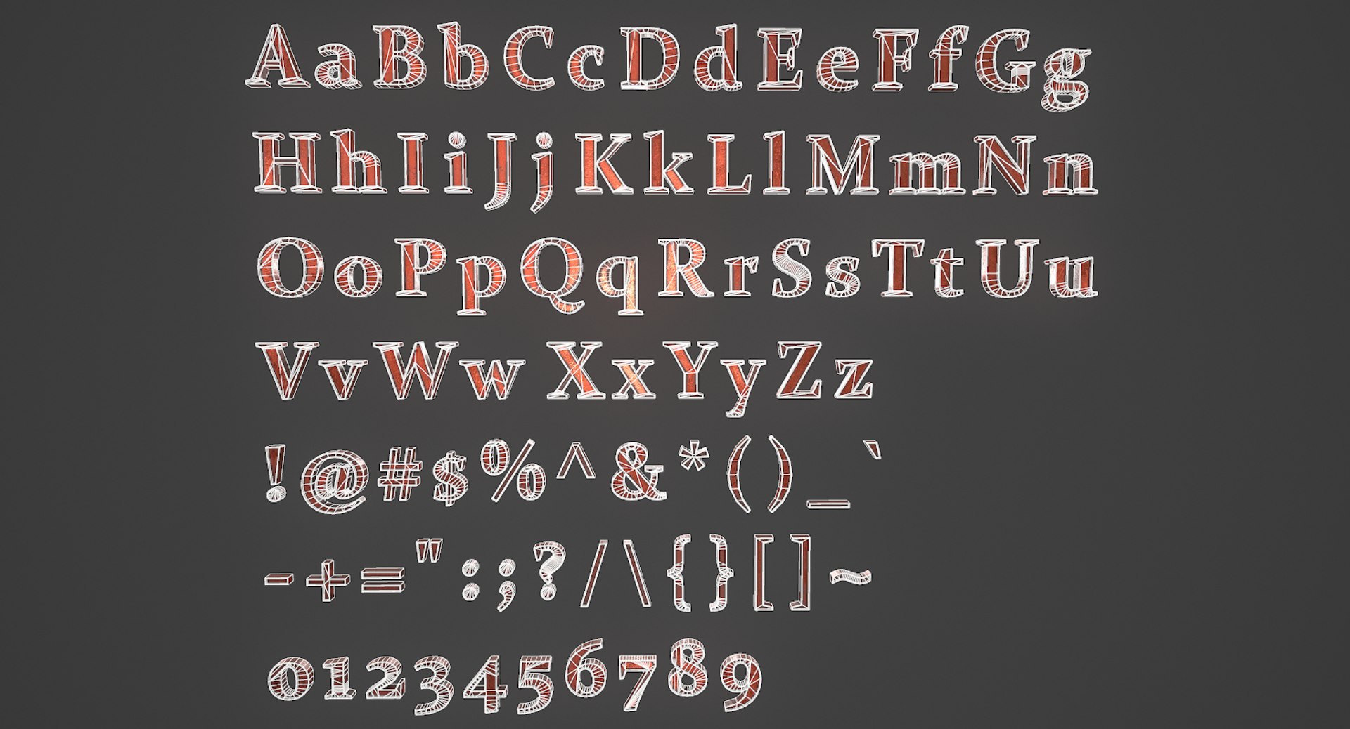 3D english letters - TurboSquid 1501713