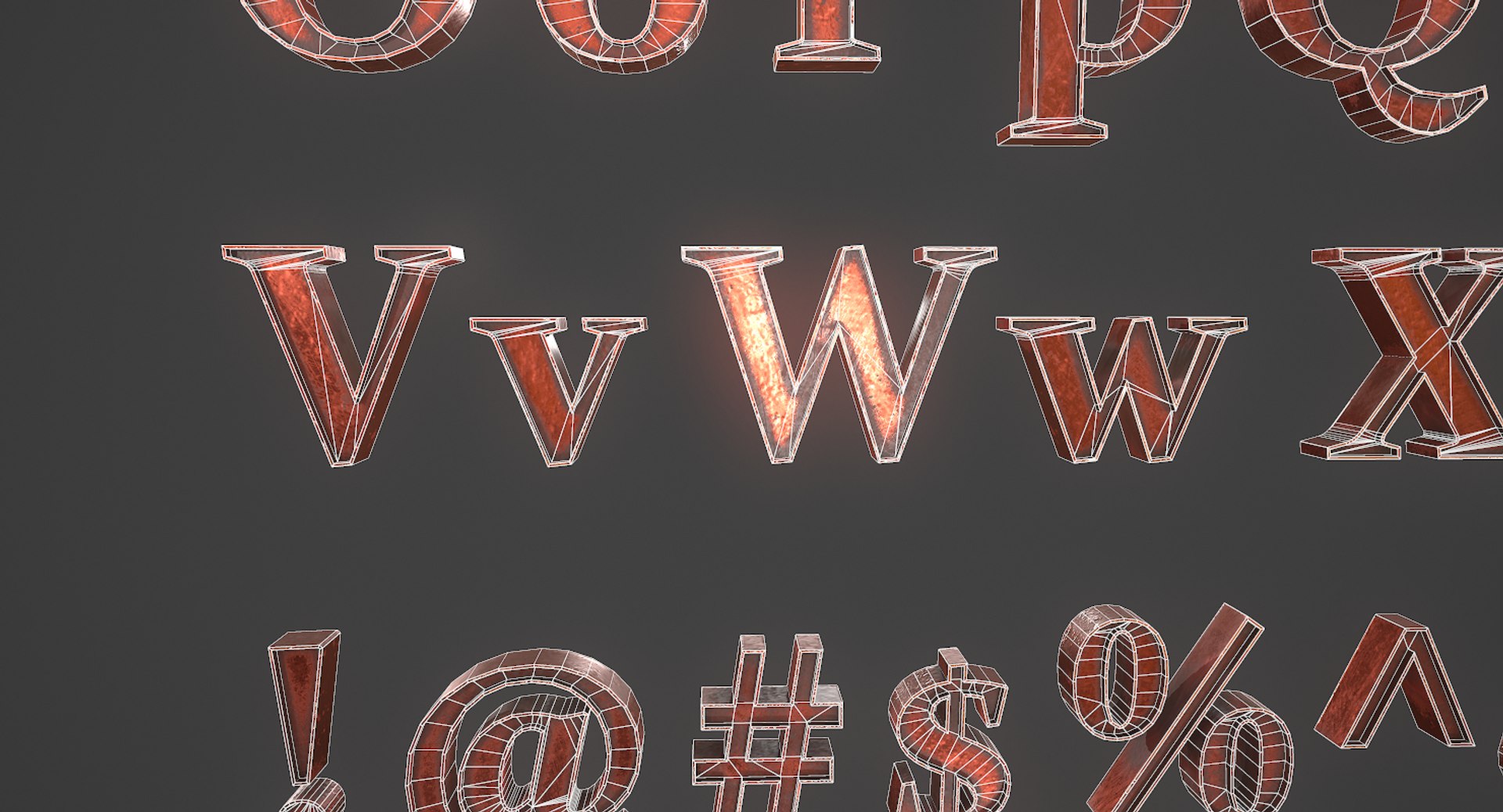 3D english letters - TurboSquid 1501713