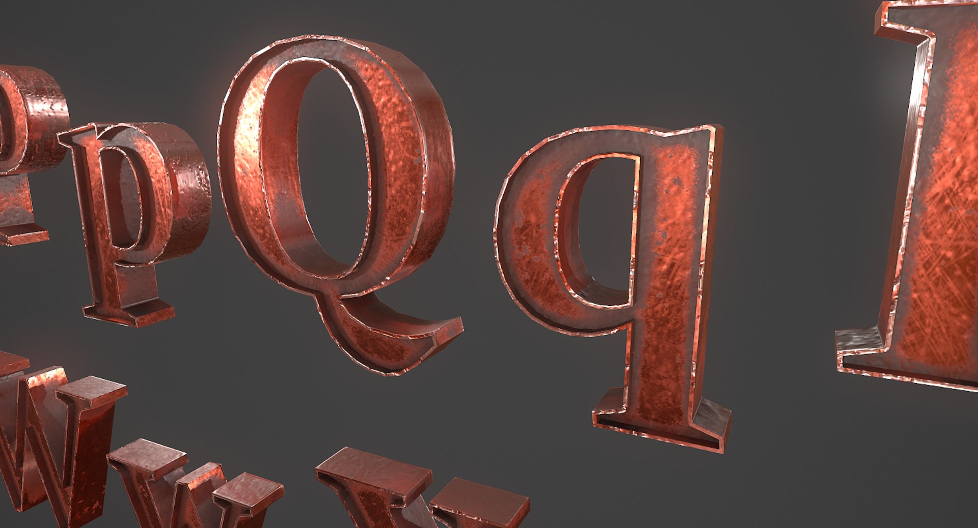 3D english letters - TurboSquid 1501713