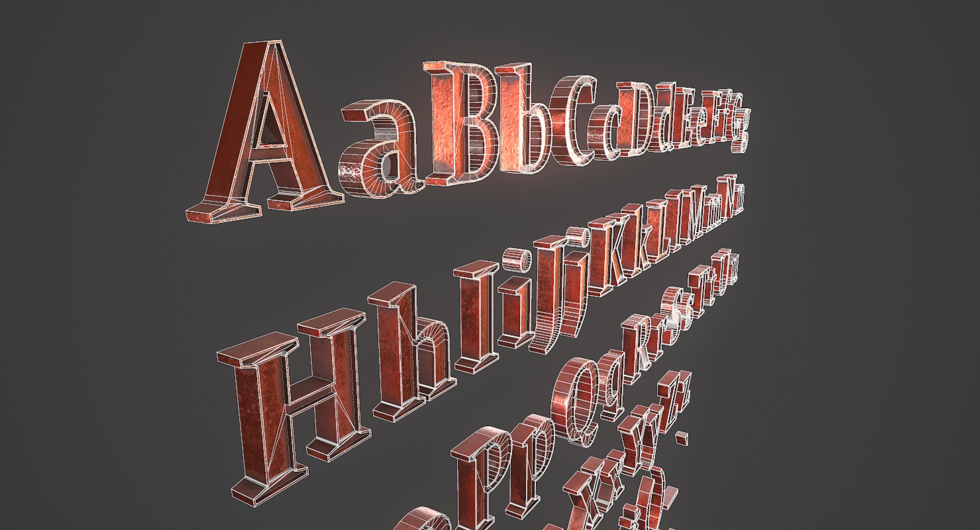 3D english letters - TurboSquid 1501713