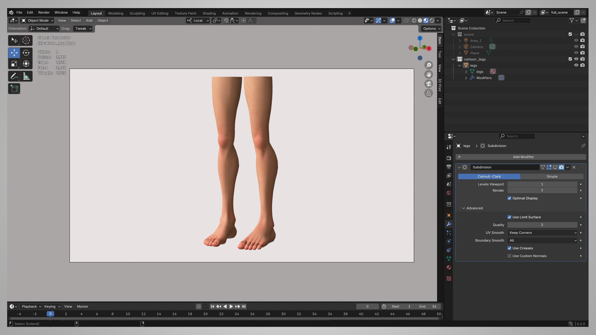 Male Legs 3D Model - TurboSquid 2296849