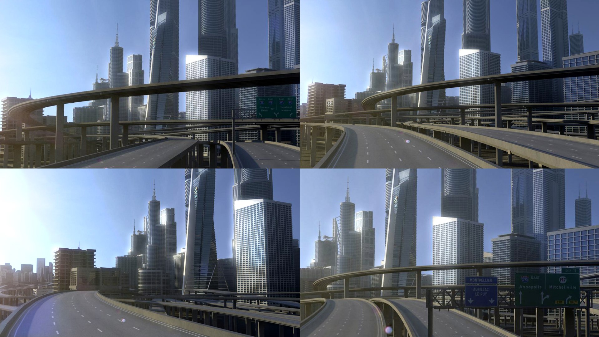 3D Freeway City And Suburbs Collection 2 Model - TurboSquid 1916510