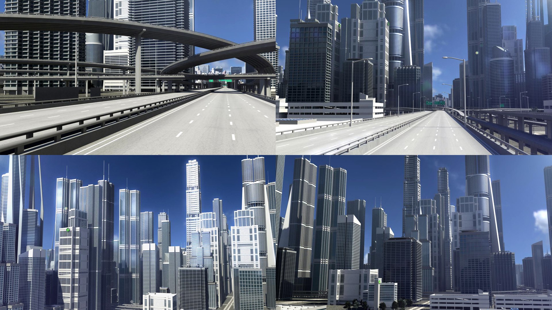 3D Freeway City And Suburbs Collection 2 Model - TurboSquid 1916510