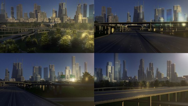 3D Freeway City and Suburbs Collection 2 model - TurboSquid 1916510