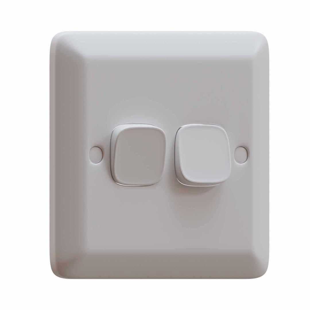 3D Double Button Switch Model - TurboSquid 2131547