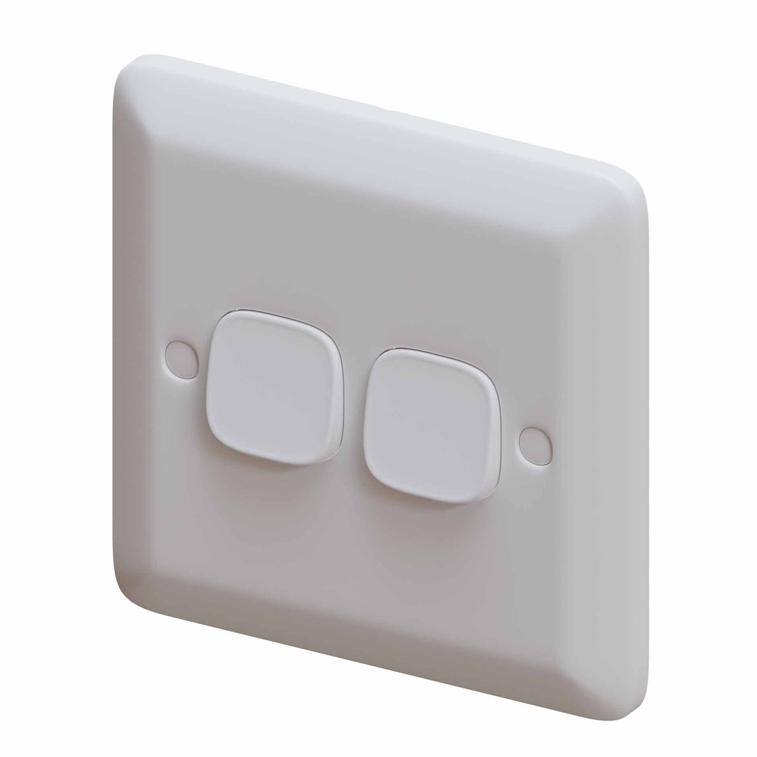 3D Double Button Switch Model - TurboSquid 2131547
