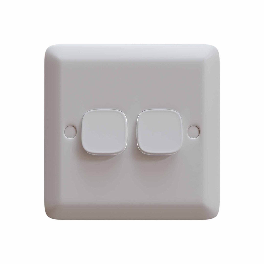 3D Double Button Switch Model - TurboSquid 2131547