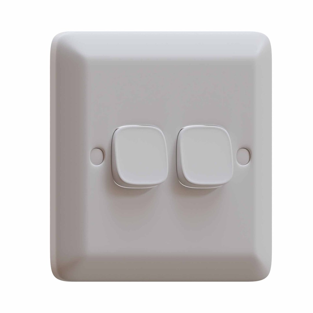 3D Double Button Switch Model - TurboSquid 2131547