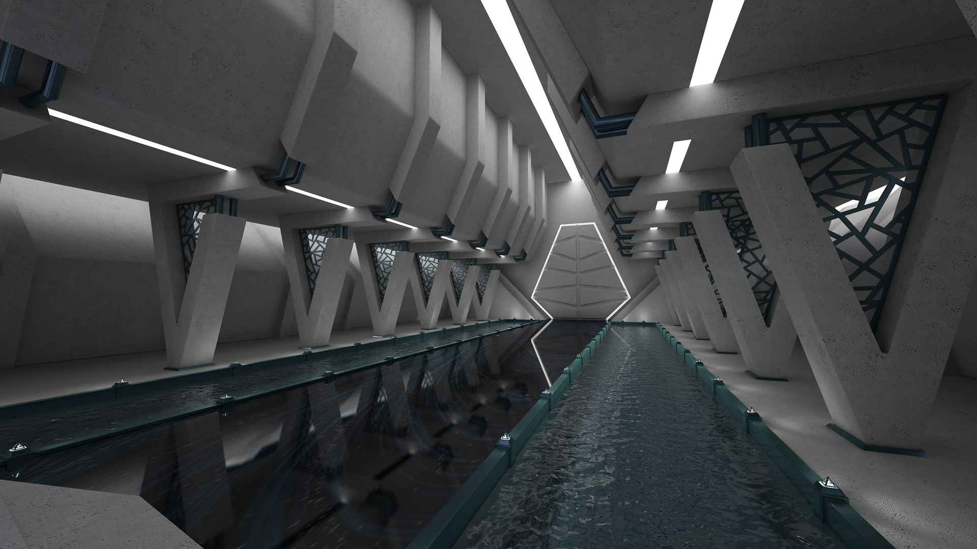 3D Sci-fi Interior Throne Room - TurboSquid 2345885