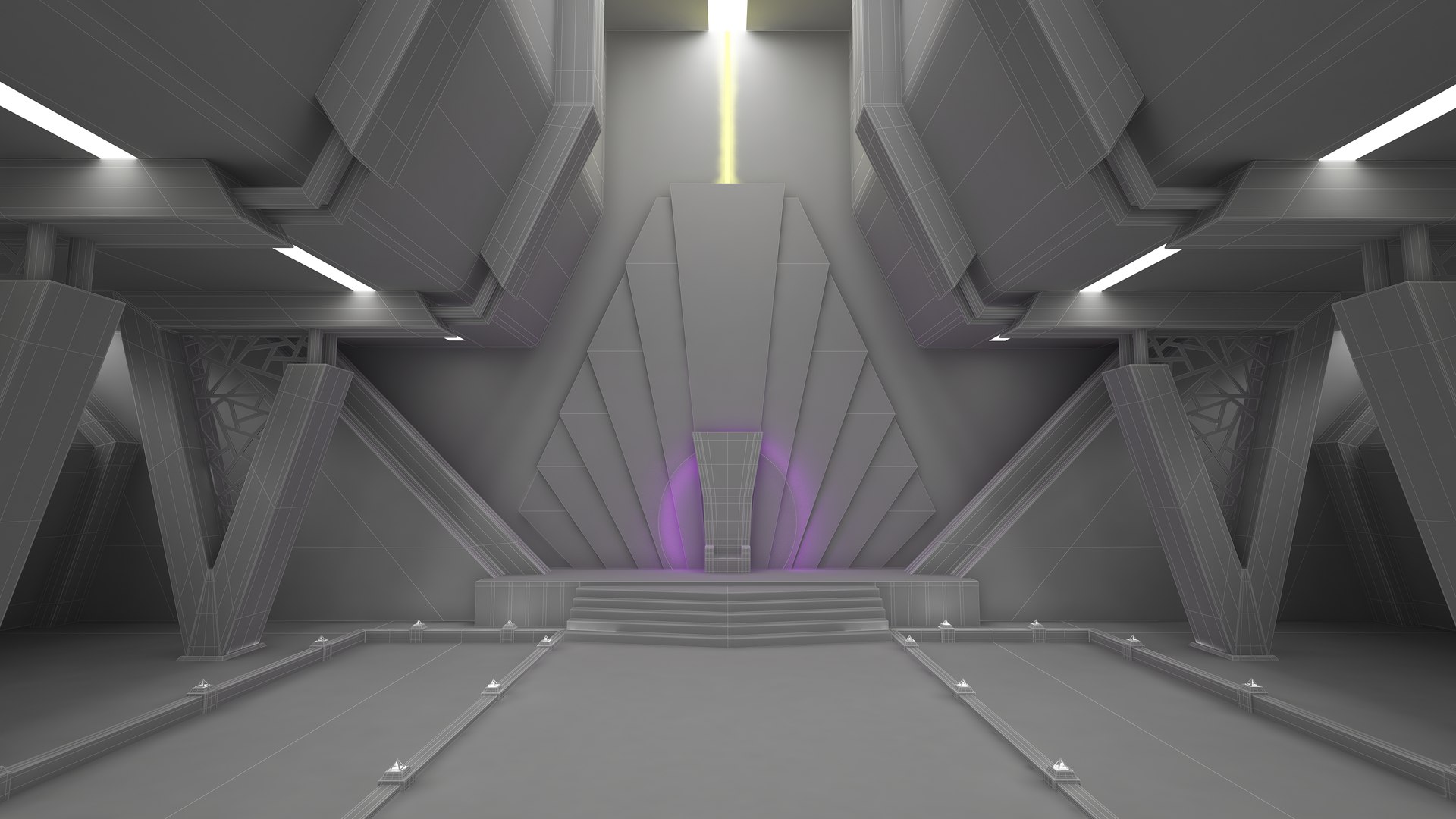 3D Sci-fi Interior Throne Room - TurboSquid 2345885