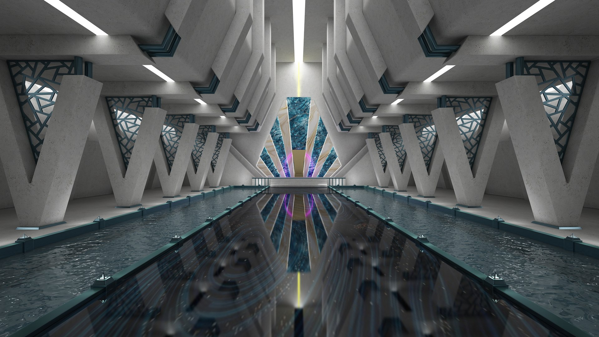 3D Sci-fi Interior Throne Room - TurboSquid 2345885