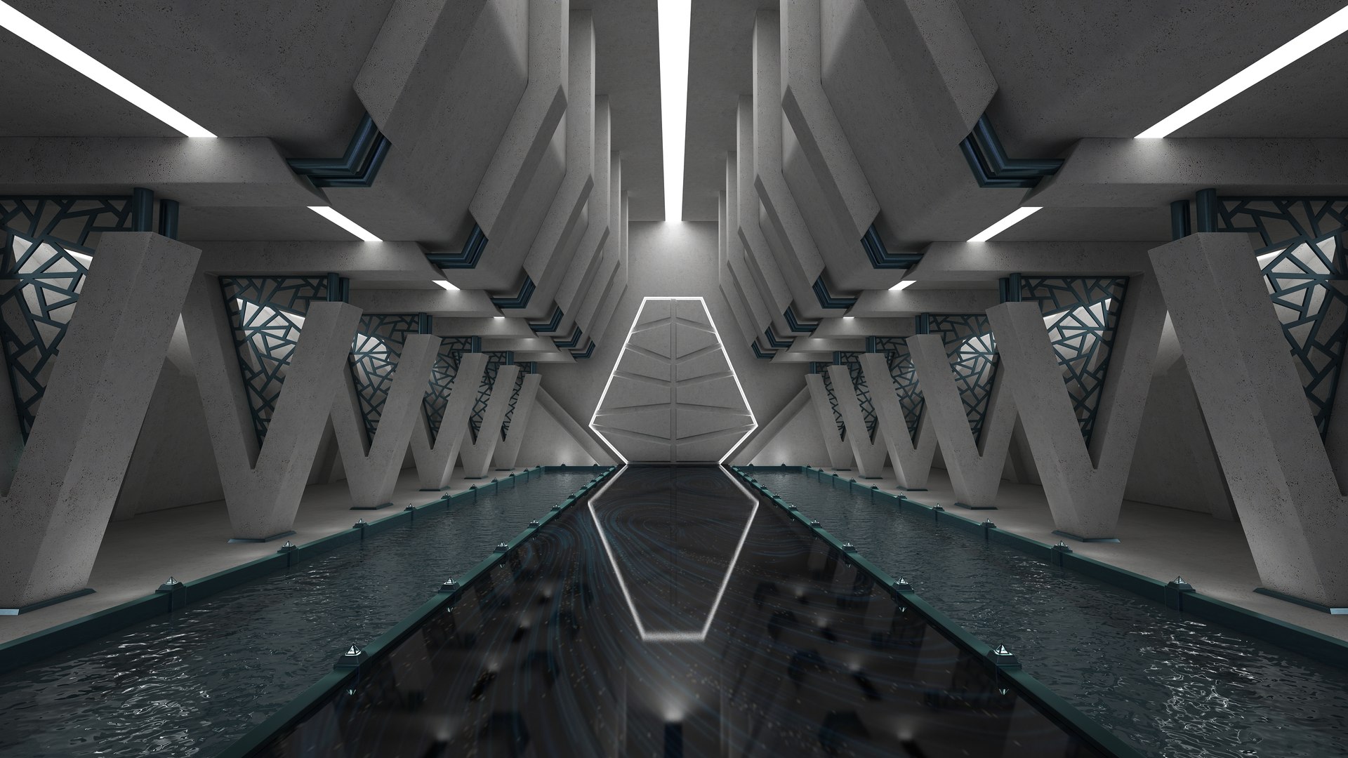 3D Sci-fi Interior Throne Room - TurboSquid 2345885