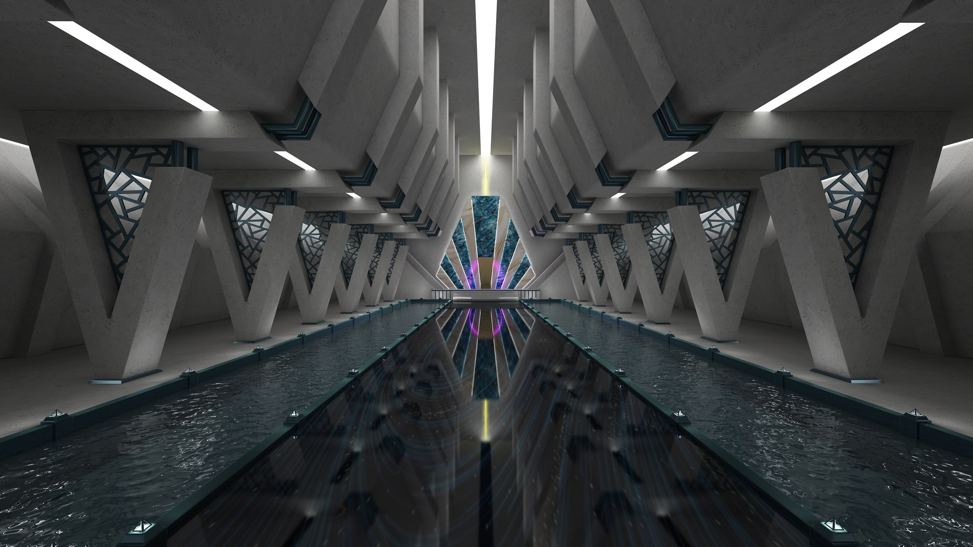 3D Sci-fi Interior Throne Room - TurboSquid 2345885