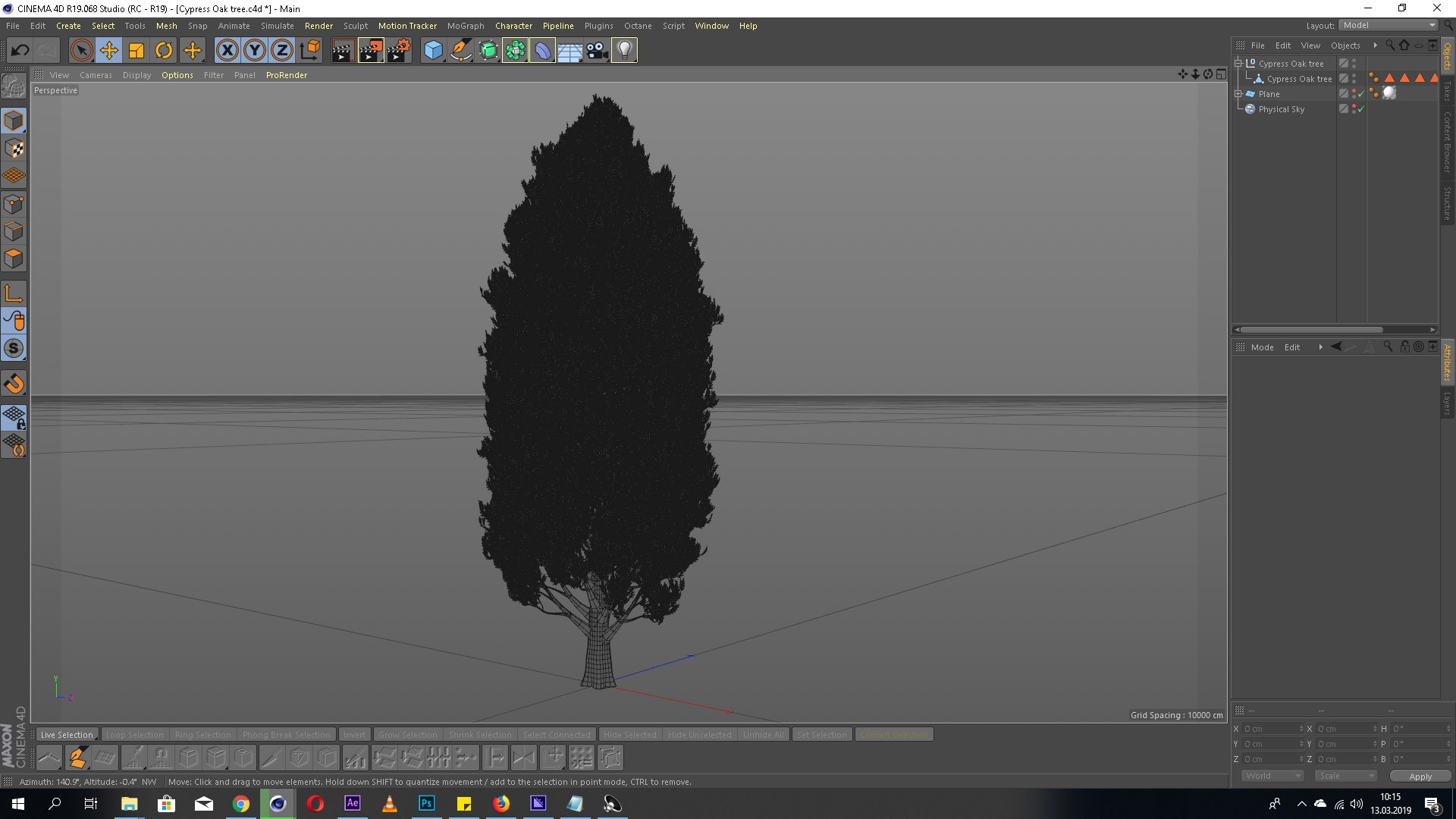Cypress Oak Tree Model - TurboSquid 1386780