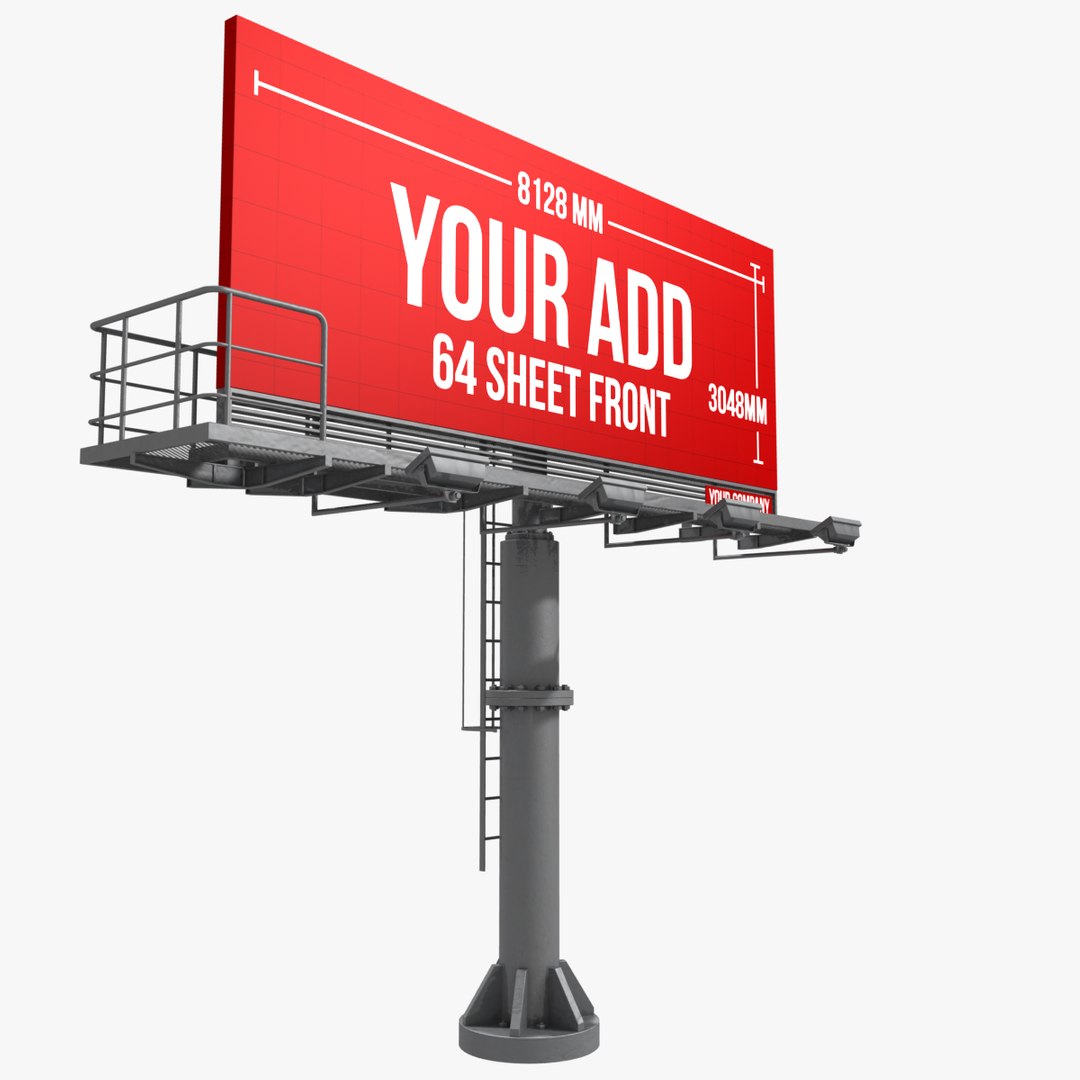 3d Billboard 64 Sheet Single Model