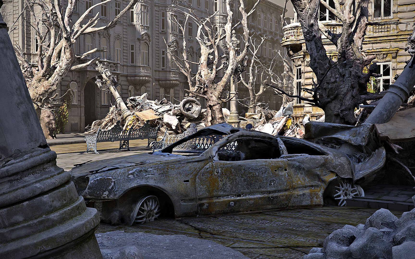 Post-war City Hd 3D Model - TurboSquid 1546323