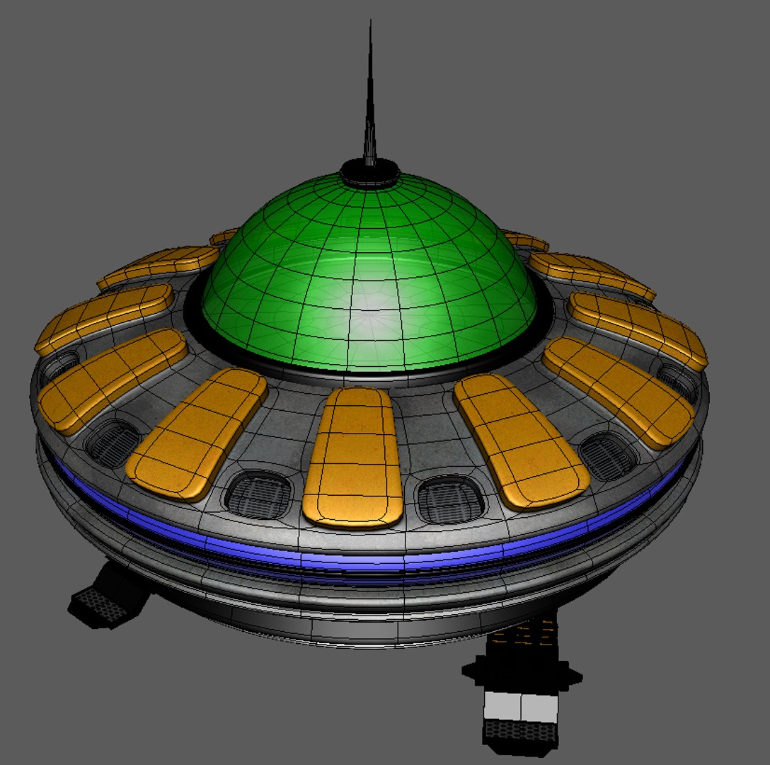 3d Model Flying Saucer Cartoon