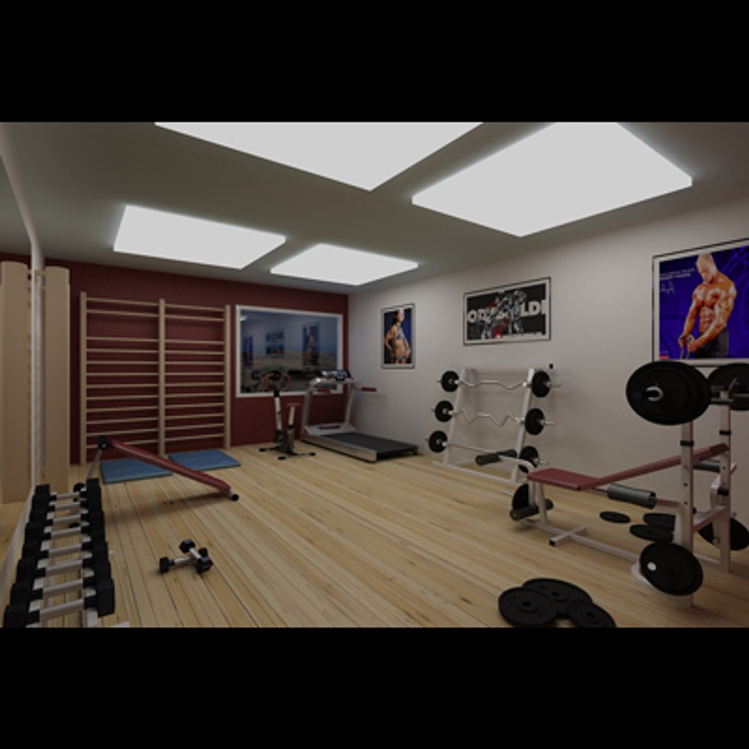 Gym Scene 3d Model