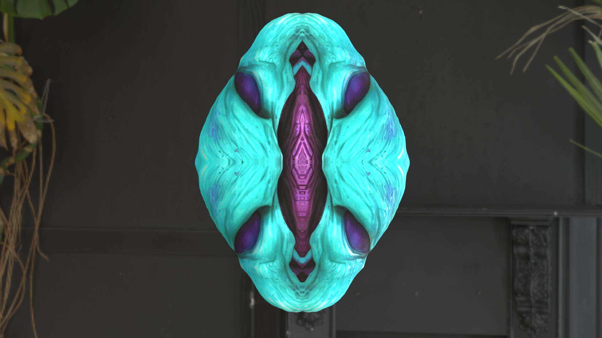 3D Blue Alien Egg 6 Model - TurboSquid 1987709
