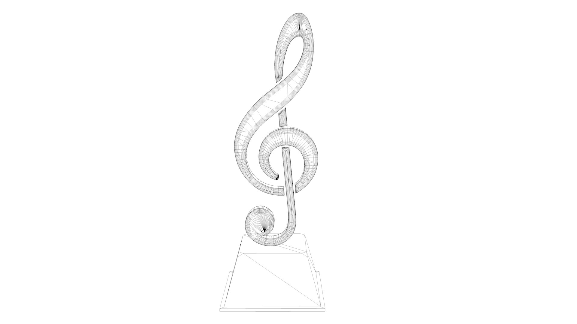 3D Treble clef award cup model - TurboSquid 1797670