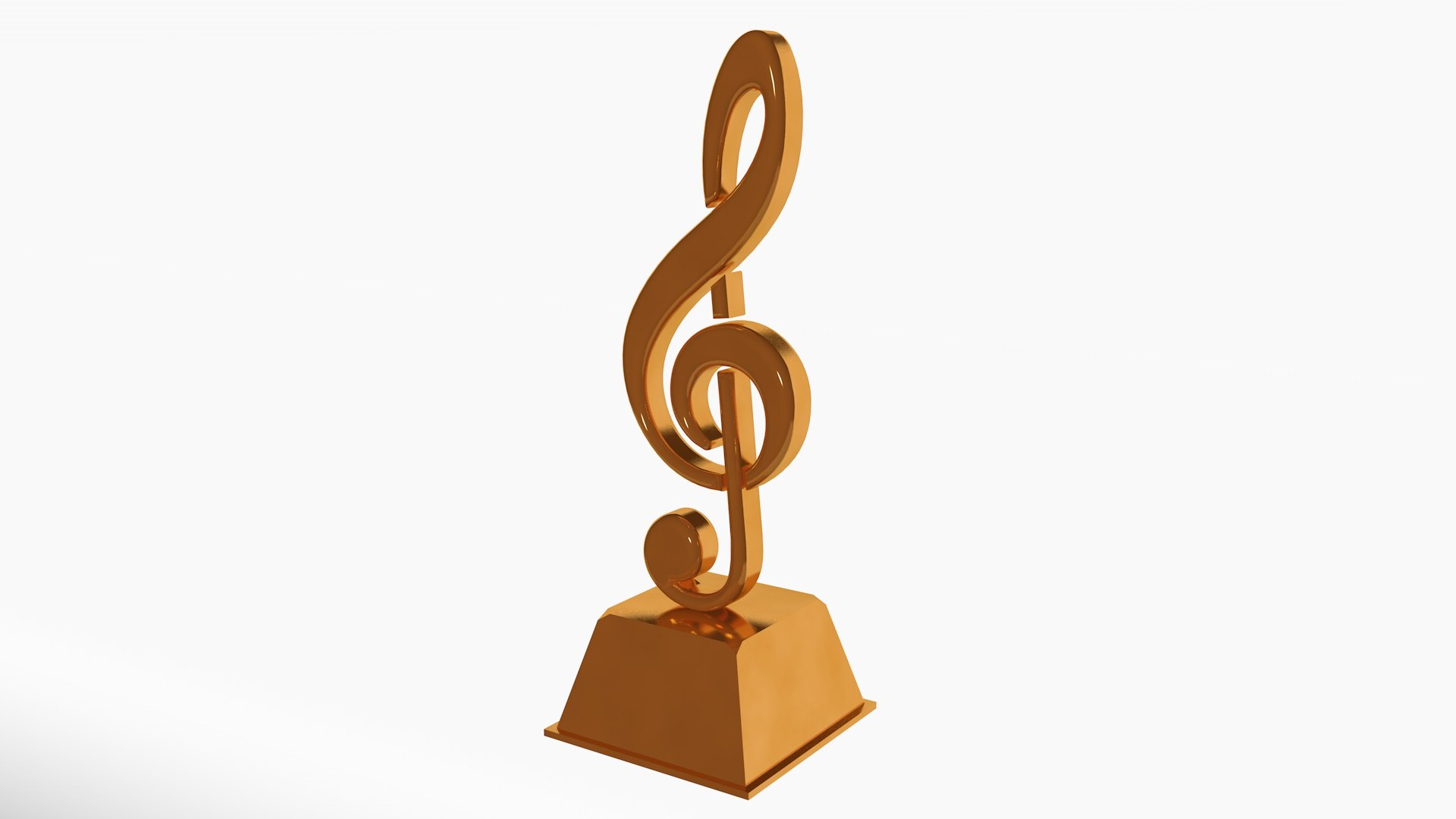 3D Treble clef award cup model - TurboSquid 1797670