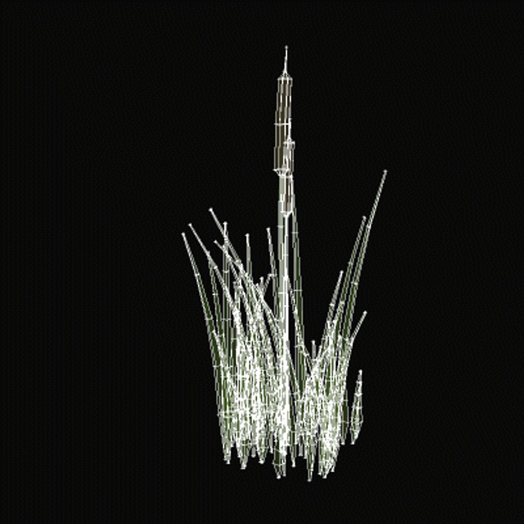 3d Cattails Zipped Model